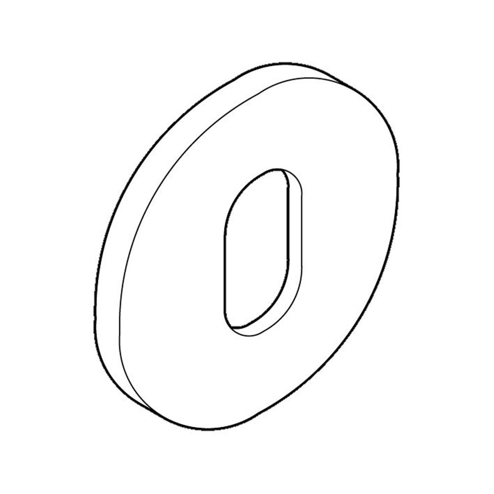 BDS Round Escutcheon for Oval 570 Cylinder – Adhesive Fixing – Satin ...