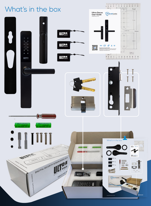 ML-Ultra-Secua Digital Security Screen Door Lock - Advanced Entry Solutions