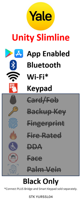 Yale Unity Lock Slimline - Advanced Security with Sleek Design