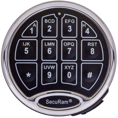 Securam SafeLogic Basic Entry Pad | Black Chrome, Chrome & Satin Nickel