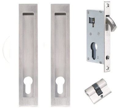 Zanda Verve Lock 250mm Narrow Backset | Black / Stainless St