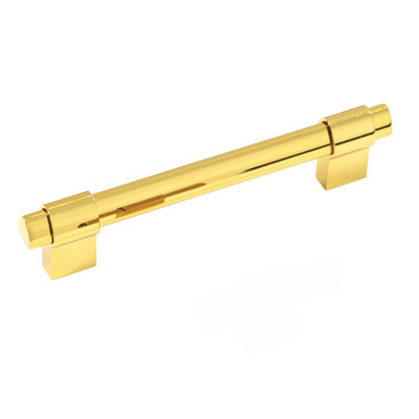 Casper Bar Handle 128mm - Elegant Cabinet Hardware in Polished Gold ...