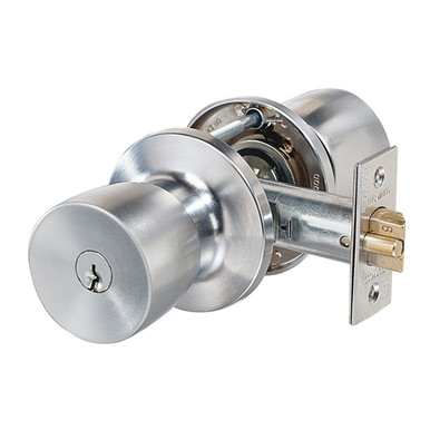 Lockwood 538 Series Key in Knob Storeroom Escape Set | Satin Chrome