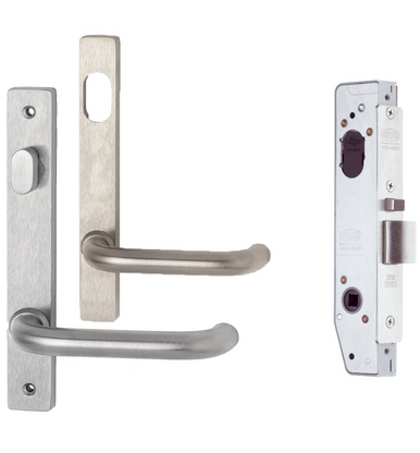 Lockwood 3782KIT01NOCYL - Universal Lock with Brass Furniture, Double ...