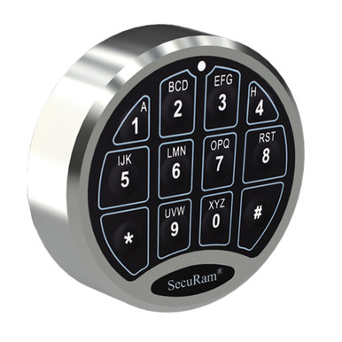 Securam Safelogic Basic D-Drive Keypad with Spindle – Chrome