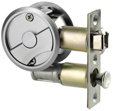 Symmetry Round Cavity Sliding Door Passage Latch Set - Stylish & Functional