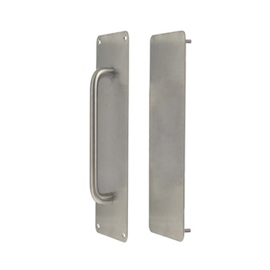 Dorma Push Pull Plate Set 300 x 75 mm with 200 x 16 mm D Handle ...