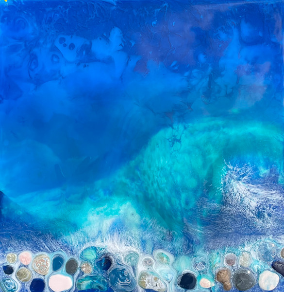 Ocean Depths with Foam Spray Pebbles