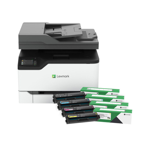 Lexmark CX431ADW A4 24ppm A4 Colour Multifunction Printer + CMYK TONER ...