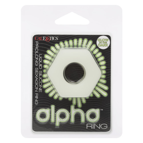 SE-1491-73-2 Alpha™ Glow-In-The-Dark Liquid Silicone Prolong Sexagon Ring