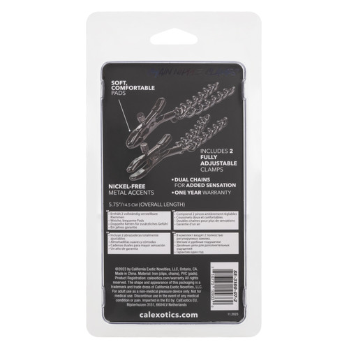 SE-3100-07-2 Euphoria Collection Chain Nipple Clamps