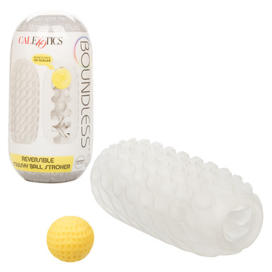 SE-2699-90-1 Boundless® Reversible Squishy Ball Stroker - Yellow