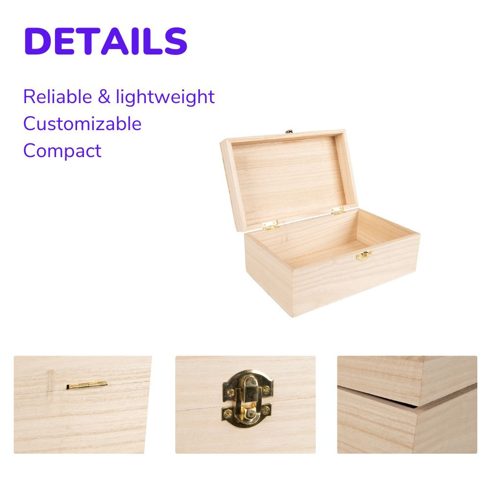 Unfinished Wooden Keeper Box | Craft County