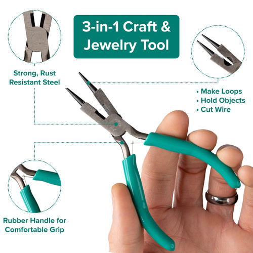 3-In-1 Curved Edge Wire Cutter Jewelry Pliers | Craft County