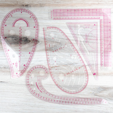 5 Piece Sewing Rulers Set