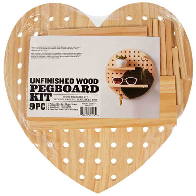 Heart-Shaped Wood Pegboard