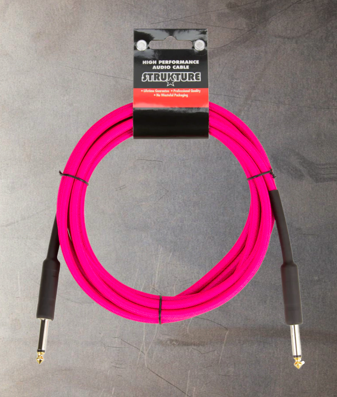 STRUKTURE 10' FOOT INSTRUMENT CABLE - NEON PINK PANIC