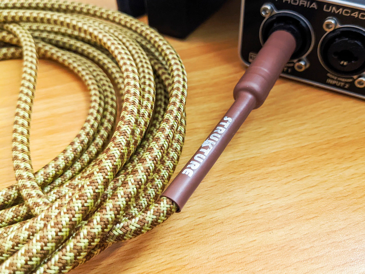 STRUKTURE 10FT INSTRUMENT CABLE, 6MM WOVEN - PINK PANIC