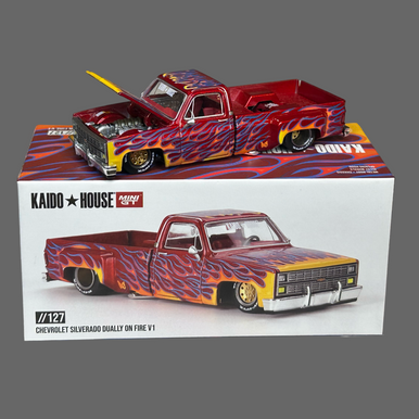 KH CHEVY SILVERADO DULLY ON FIRE V1 127 - BW SPORTS AND HOBBIES