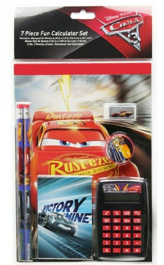 Disney Pixar Cars 3 Calculator Set 7 pcs - Curious Bazaar