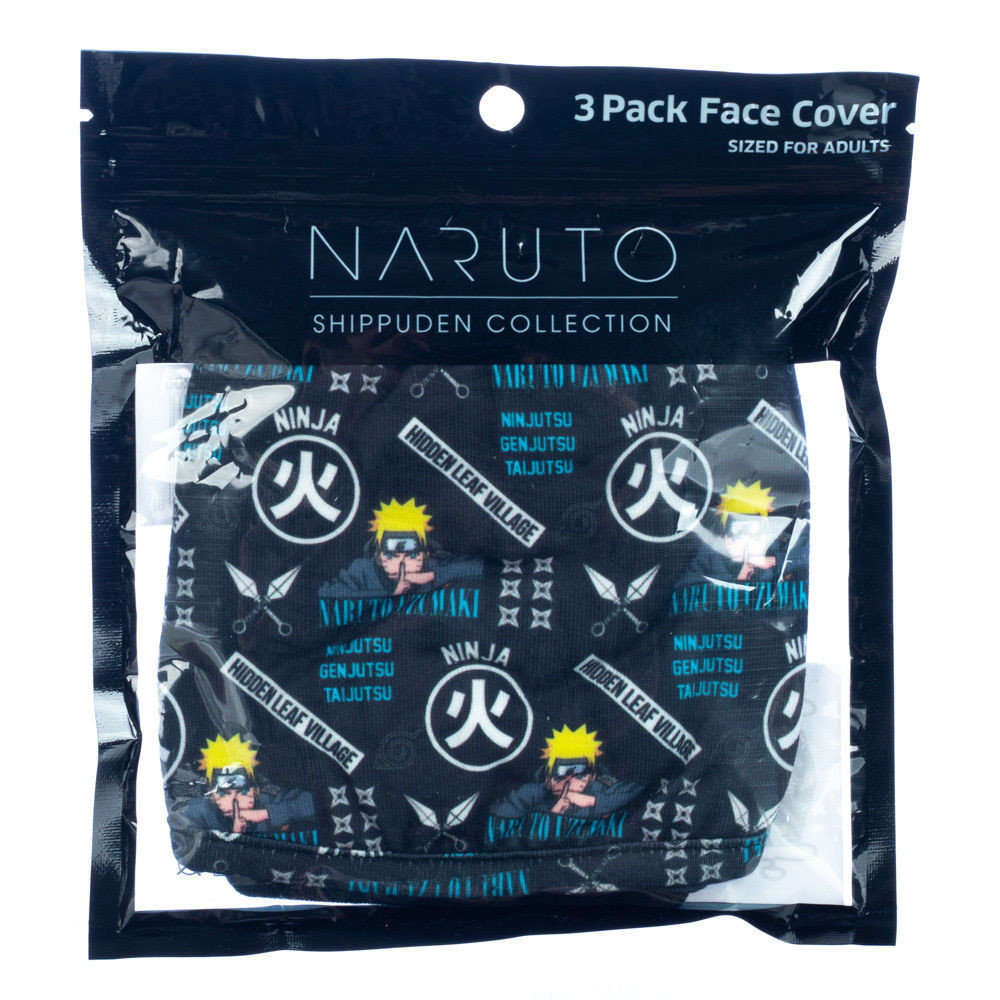 Naruto 3 Pack Adjustable Face Covers - Curious Bazaar