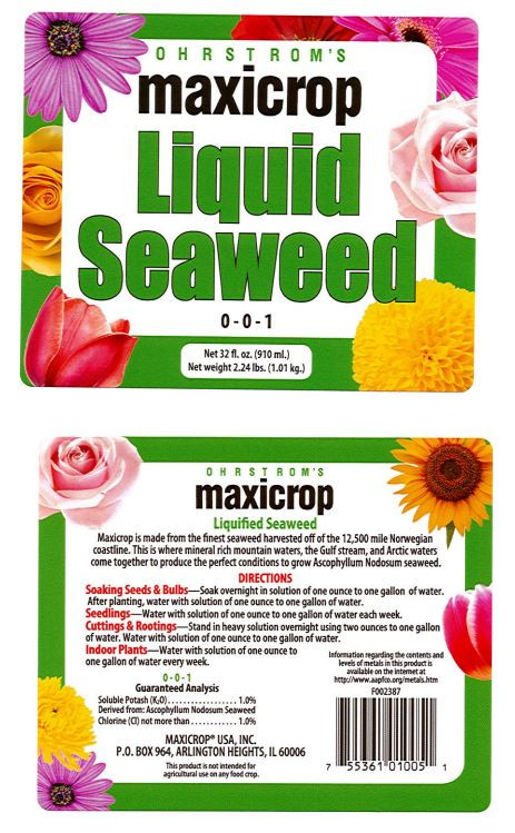 Maxicrop Liquid Seaweed Concentrate - AG Organics