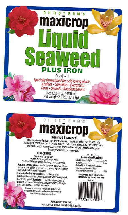 Maxicrop Liquid Seaweed Plus 2% Iron Concentrate - AG Organics