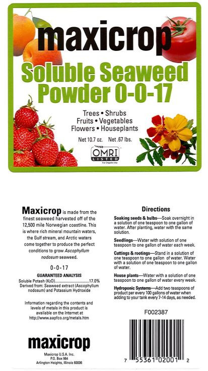 Maxicrop Soluble Seaweed Powder 10.7 oz. - AG Organics