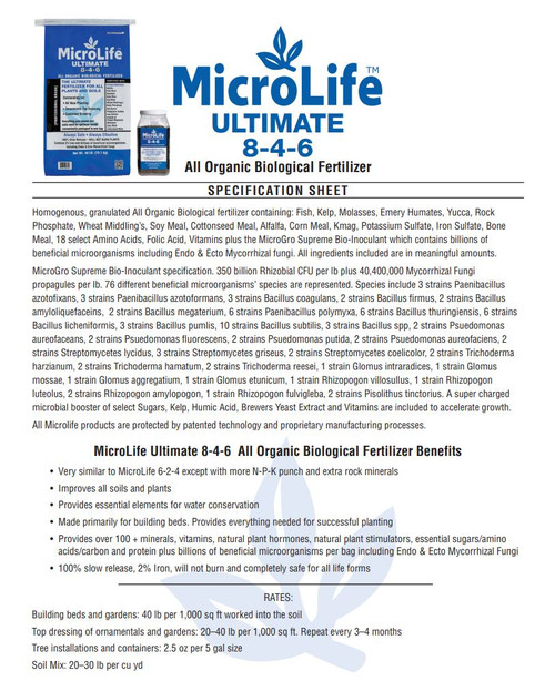 MicroLife Ultimate (8-4-6) Professional Grade Granular Organic ...