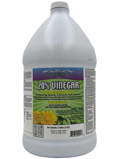20% Vinegar Herbicide for Control of Weeds, Gallon - AG Organics