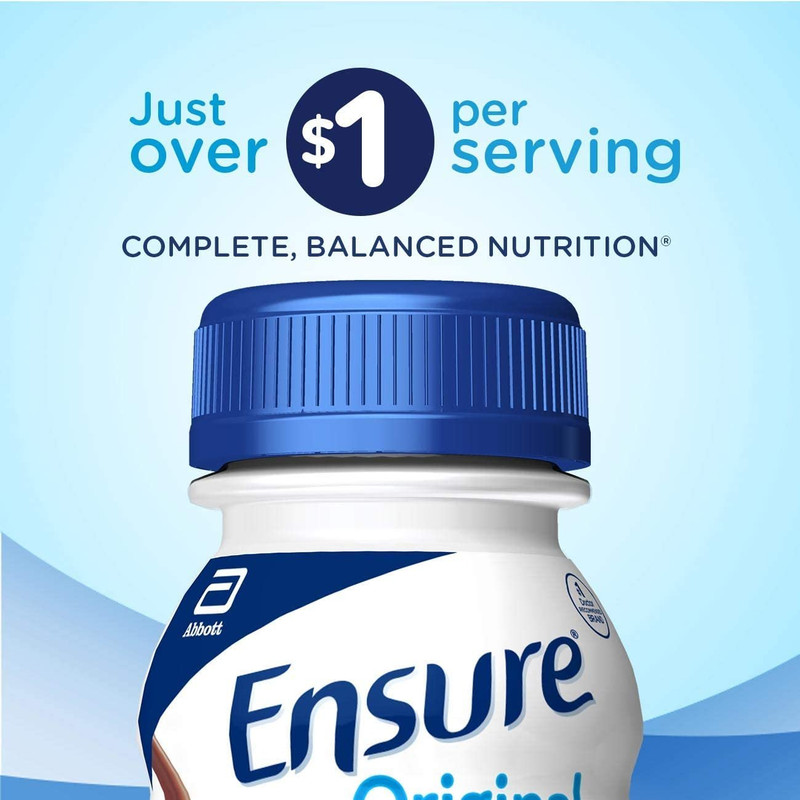 Ensure Original Nutrition Shake, Milk Chocolate, 24 Count - Never Wash ...