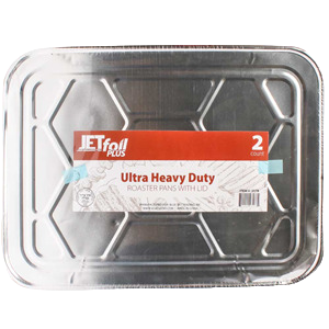 JETfoil PLUS Ultra Heavy Duty Roaster Pans with Lid,2 count - Never ...