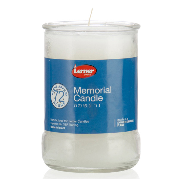 Lerner 72 Hour Glass Memorial Candle - Never Wash A Dish