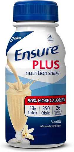 Ensure Plus Homemade Vanilla Shake - 8 oz. - 24 pk. by Abbott Nutrition ...