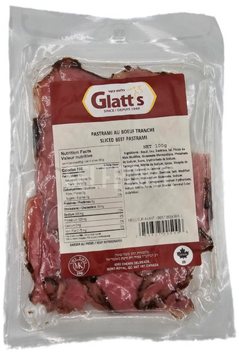 Glatt's Sliced Beef Pastrami, 100 Gram - Never Wash A Dish