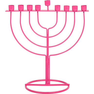 NER MITZVAH PINK WIREFRAME MENORAH - Never Wash A Dish