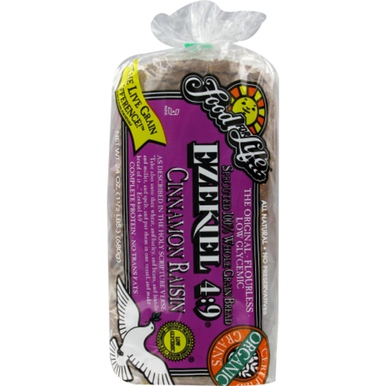 Food for Life Ezekiel Cinnamon Raisin 100% Sprouted Whole Grain Loaf ...