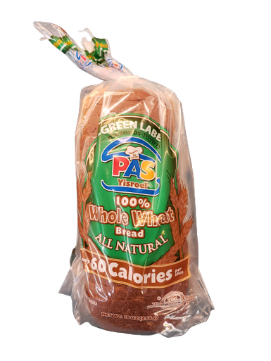 Pas Yisroel 100% Whole Wheat Mezonos Bread 60 Calories, 454g - Never ...