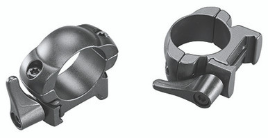 Weaver Lever Lok, Top Mount, 1" Tube, Medium Height, Matte Black