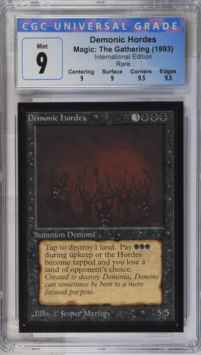 DEMONIC HORDES Collectors Ed Intl Rare RL CGC 9 Q++ #3940656057