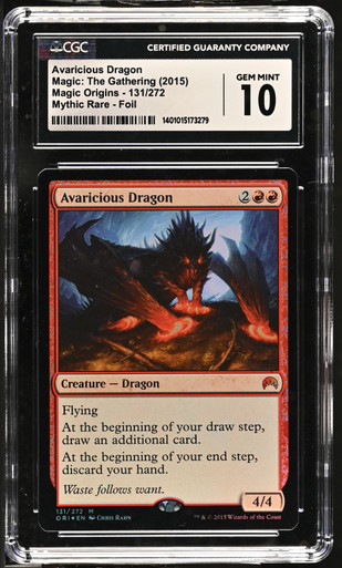 AVARICIOUS DRAGON Magic Origins Foil CGC 10 - Nostalgium