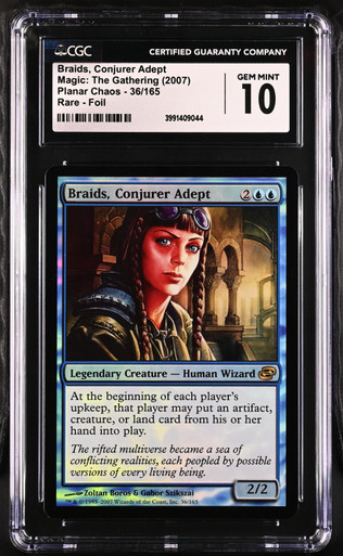 BRAIDS, CONJURER ADEPT Planar Chaos Foil CGC 10 - Nostalgium