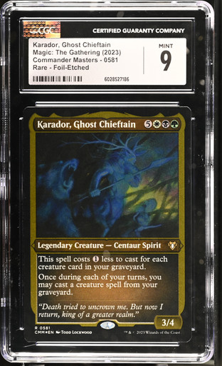 KARADOR, GHOST CHIEFTAIN Commander Masters Foil Etched CGC 9 - Nostalgium