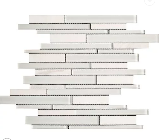 Iced, Frost Glass & White Marble Combination Square Collection - Maxi ...
