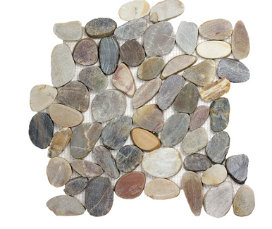 Pebble Stone Multi-Color Sliced Mix 12" x 12" - Maxi Flooring & Bath