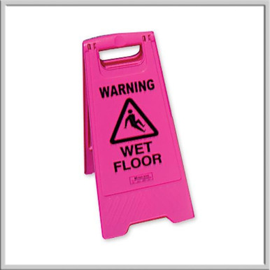 Contractor A-Frame Wet Floor Sign Pink Each Edgar - Melbourne Cleaning ...