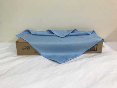 Microfibre Cloth Glass 40.5x39.5CM Blue Each Sabco - Melbourne Cleaning ...