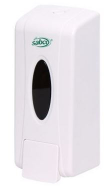 Soap Dispenser Manual 600ML White Each Sabco - Melbourne Cleaning Supplies