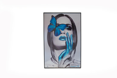Blue Butterfly Beauty Portrait