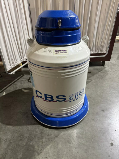 CBS CRYOSYSTEM cryo liquid nitrogen tank sample storage 6000 w/ roller ...